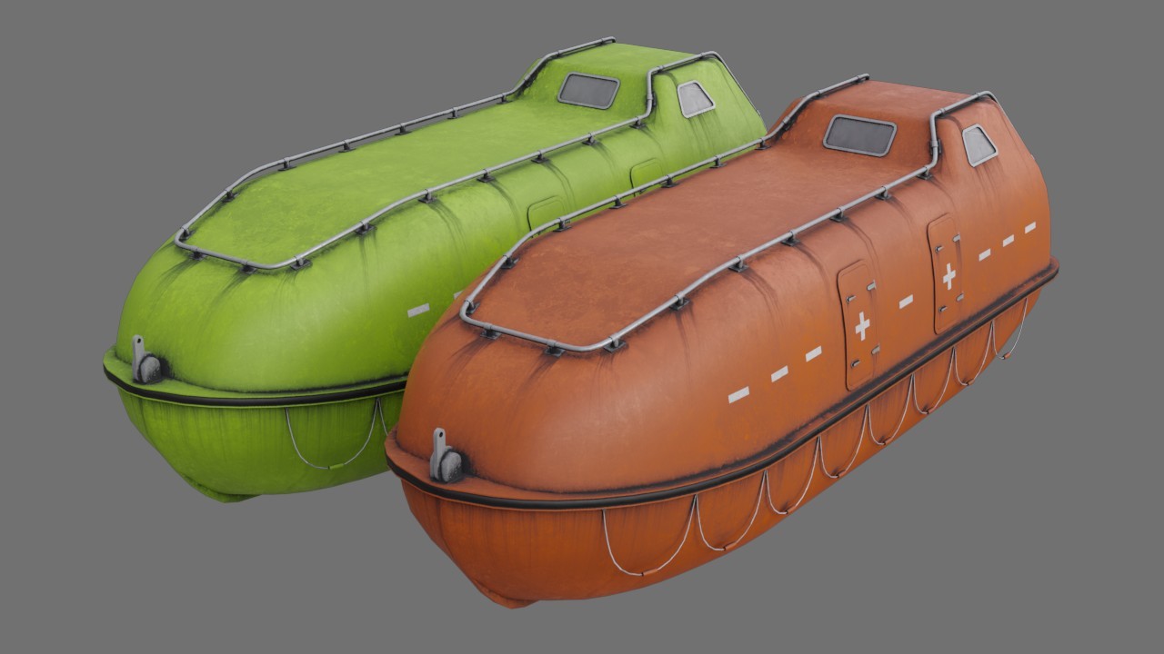 ArtStation - Lifeboat 1B | Game Assets