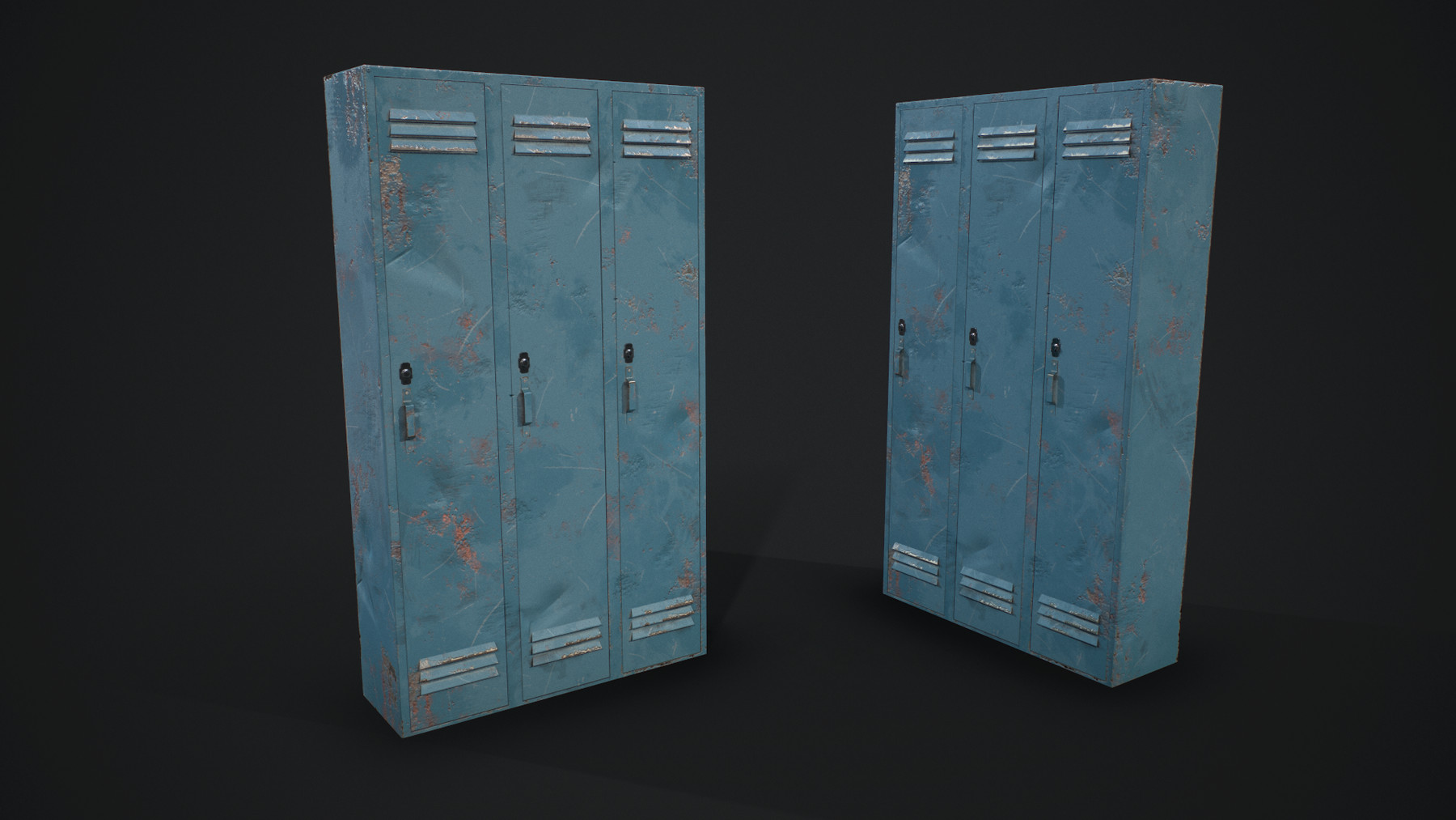 ArtStation - Lockers Rusty - Pack | Game Assets