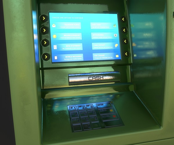 ArtStation - ATM cash machine | Resources