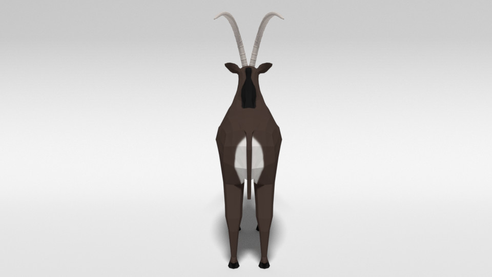 ArtStation - Low Poly Cartoon Sable Antelope | Resources