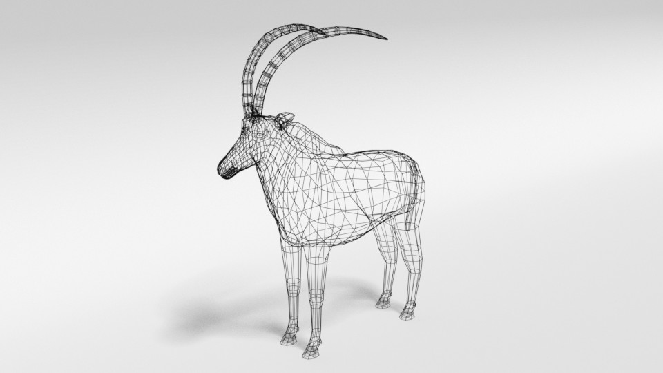 ArtStation - Low Poly Cartoon Sable Antelope | Resources
