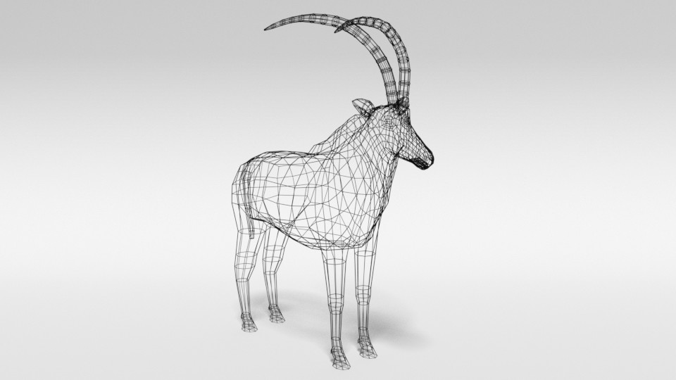 ArtStation - Low Poly Cartoon Sable Antelope | Resources