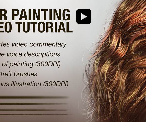 ArtStation - Hair Painting In Photoshop - Video Tutorial | Tutorials