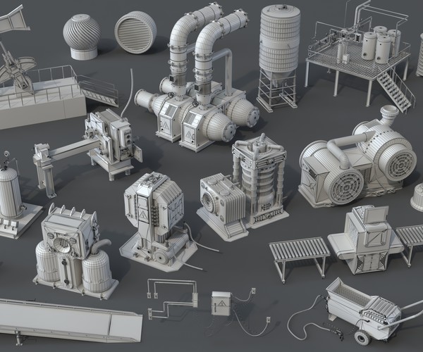 ArtStation - Factory Units 7 - 20 pieces | Game Assets