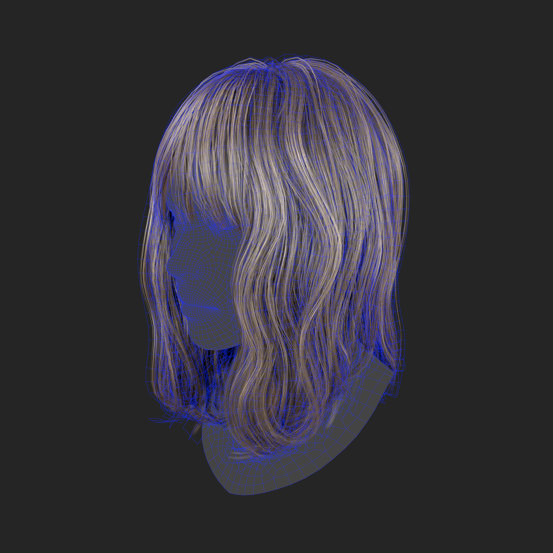 ArtStation - Realtime Medium Length Hairstyle | Game Assets