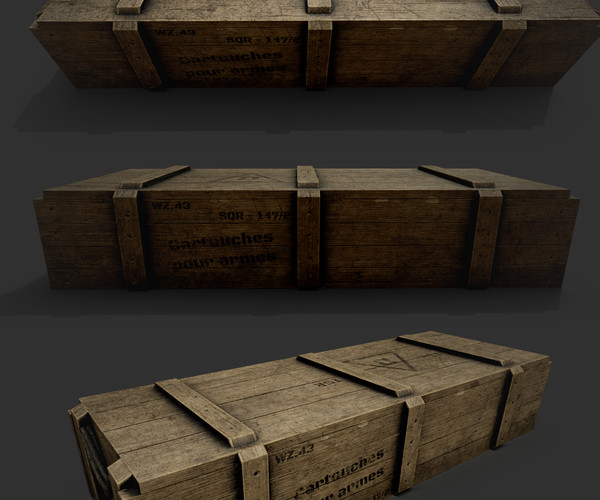 ArtStation - Military wood box | Resources