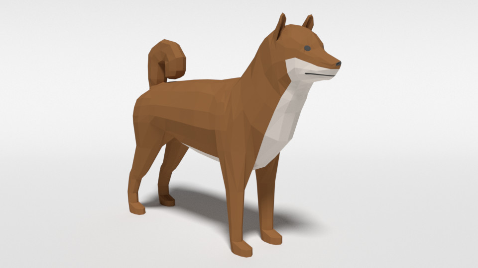 ArtStation - Low Poly Cartoon Shiba Inu Dog | Resources