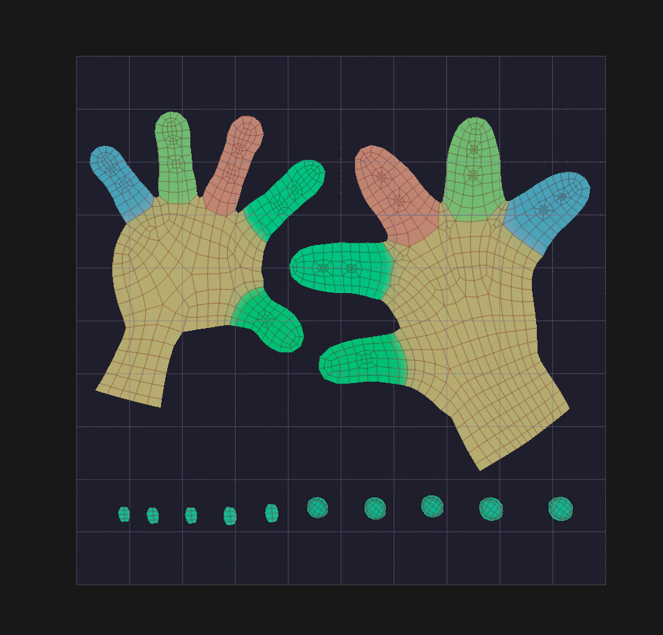 ArtStation - Hand and Nails Mesh Topology with UVs | Resources