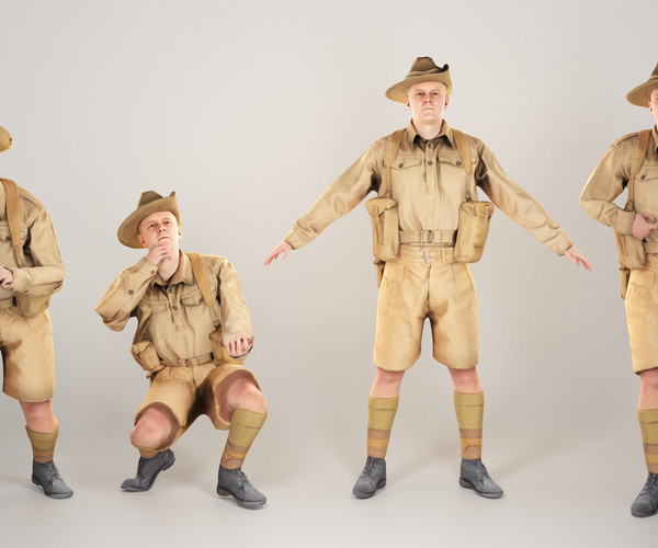 ArtStation - Animated Australian infantryman character from World War 2 ...