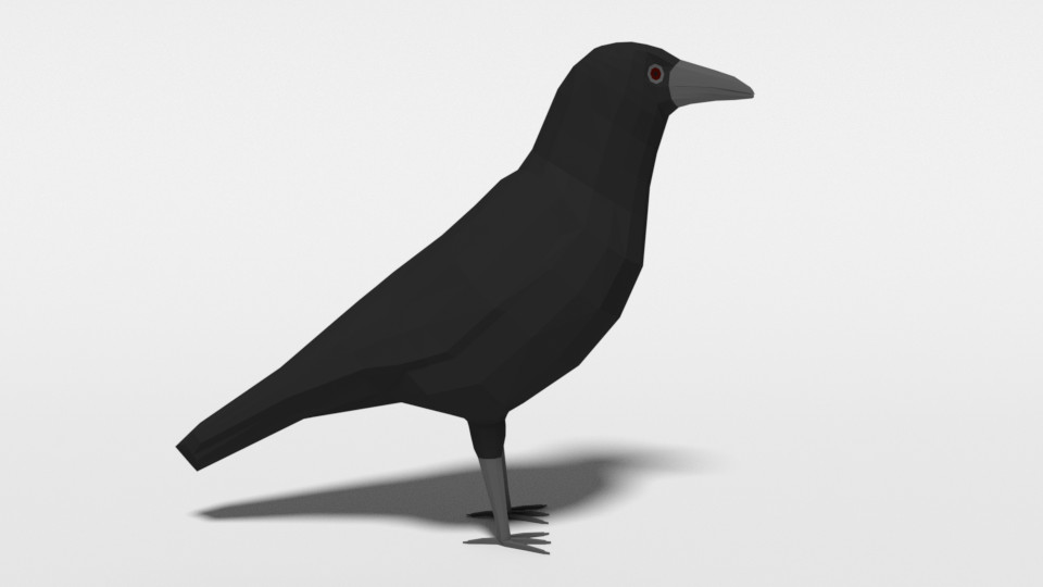 ArtStation - Low Poly Cartoon Crow | Resources
