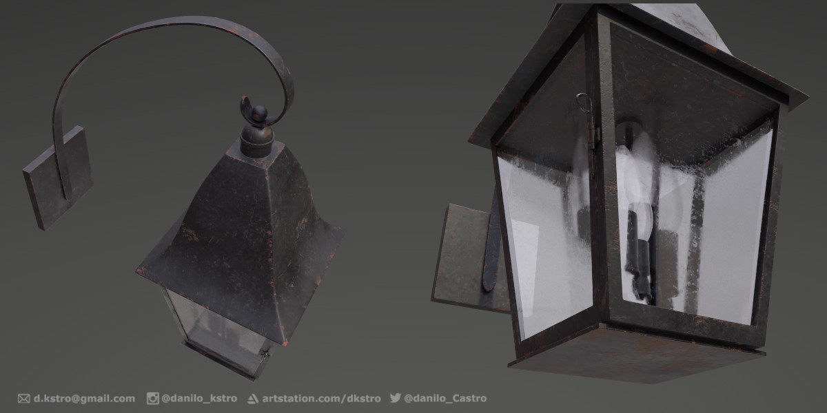 ArtStation - Wall Lantern Sconce | 3D Model | 4k textures | Resources