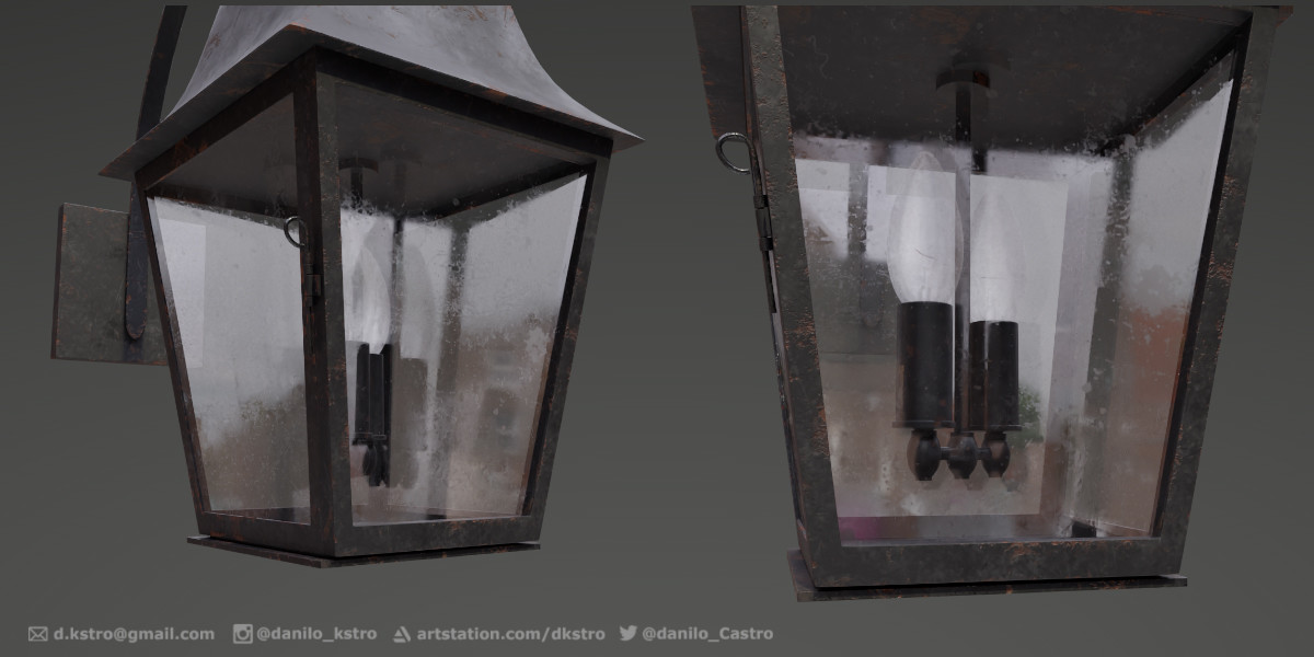 ArtStation - Wall Lantern Sconce | 3D Model | 4k textures | Resources