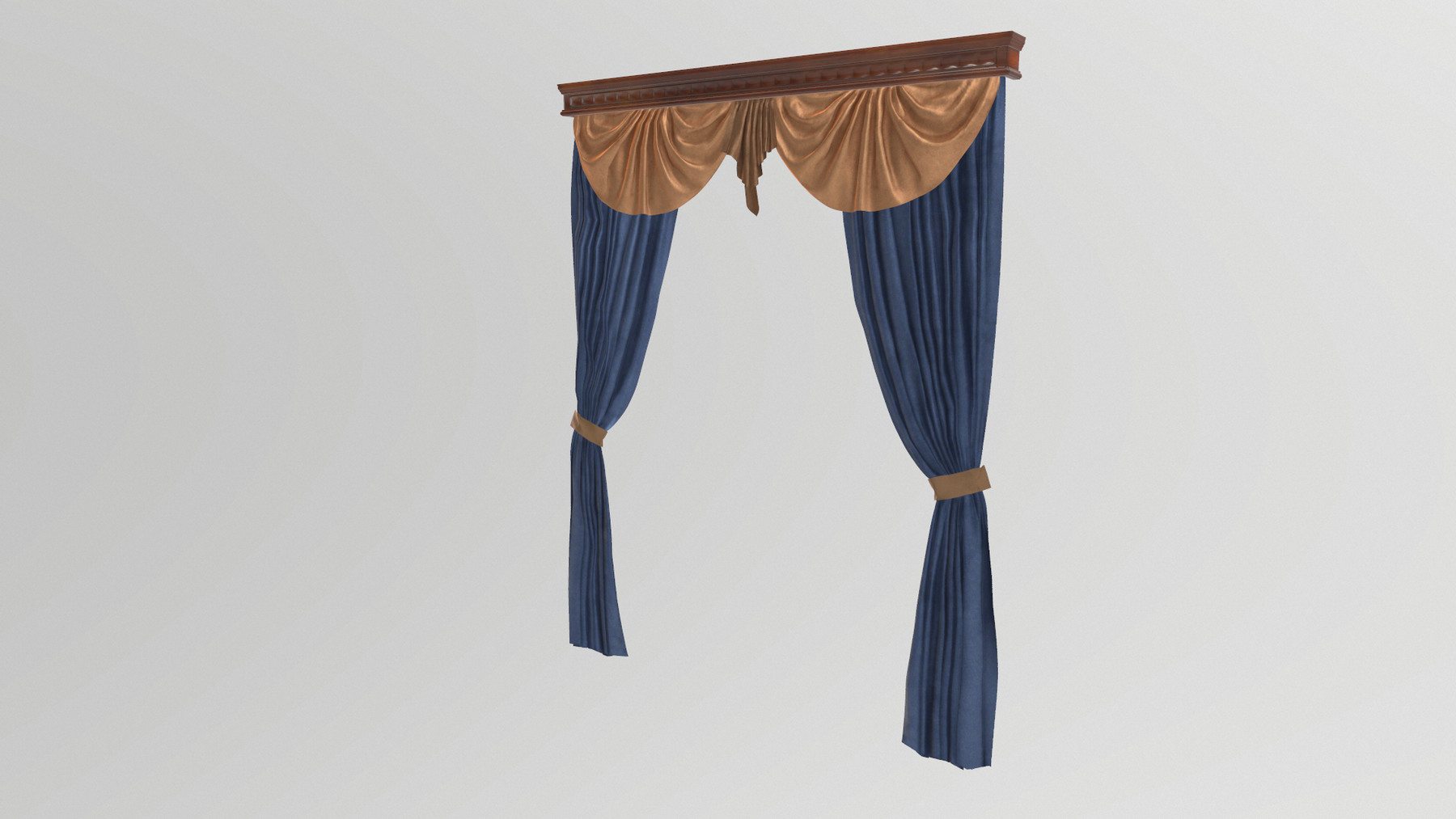 ArtStation - №607 Curtain 3D low poly models for game development and ...