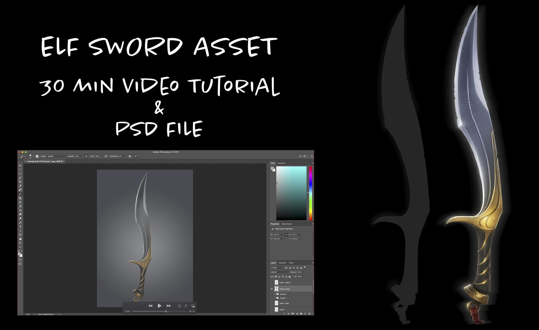 ArtStation - Elf Sword Asset - tutorial | Tutorials