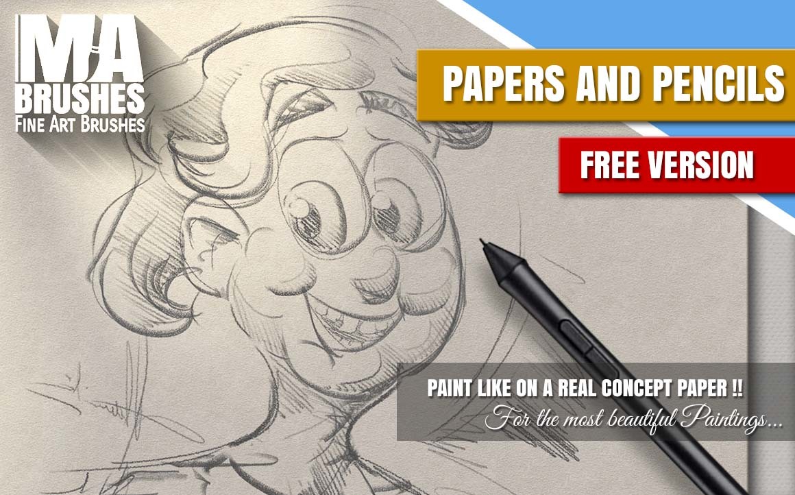 Concept Art and Photoshop Brushes - MA-Brushes REAL Papers & Pencils ...