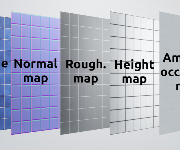 ArtStation - Blue Tiles PBR texture | Resources