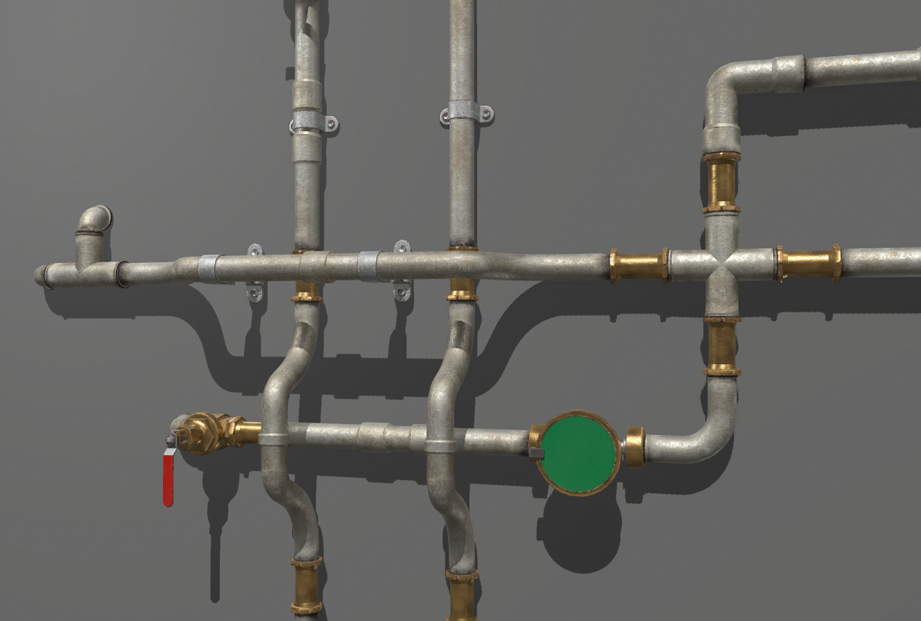 ArtStation - Metal Water Pipes | Game Assets