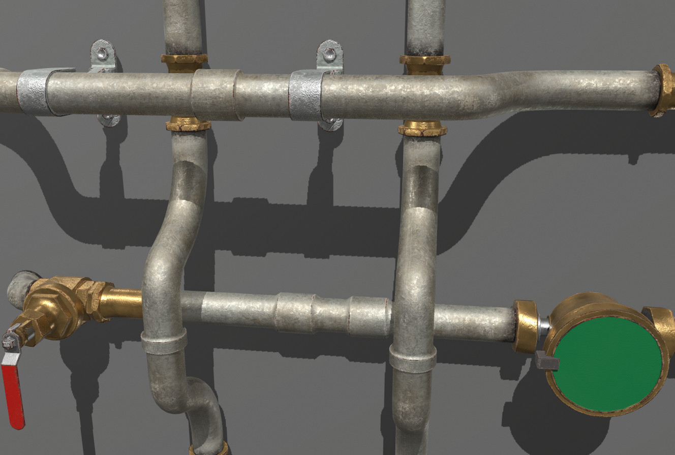 ArtStation - Metal Water Pipes | Game Assets