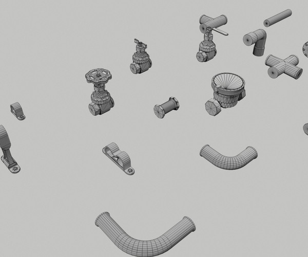 ArtStation - Metal Water Pipes | Game Assets
