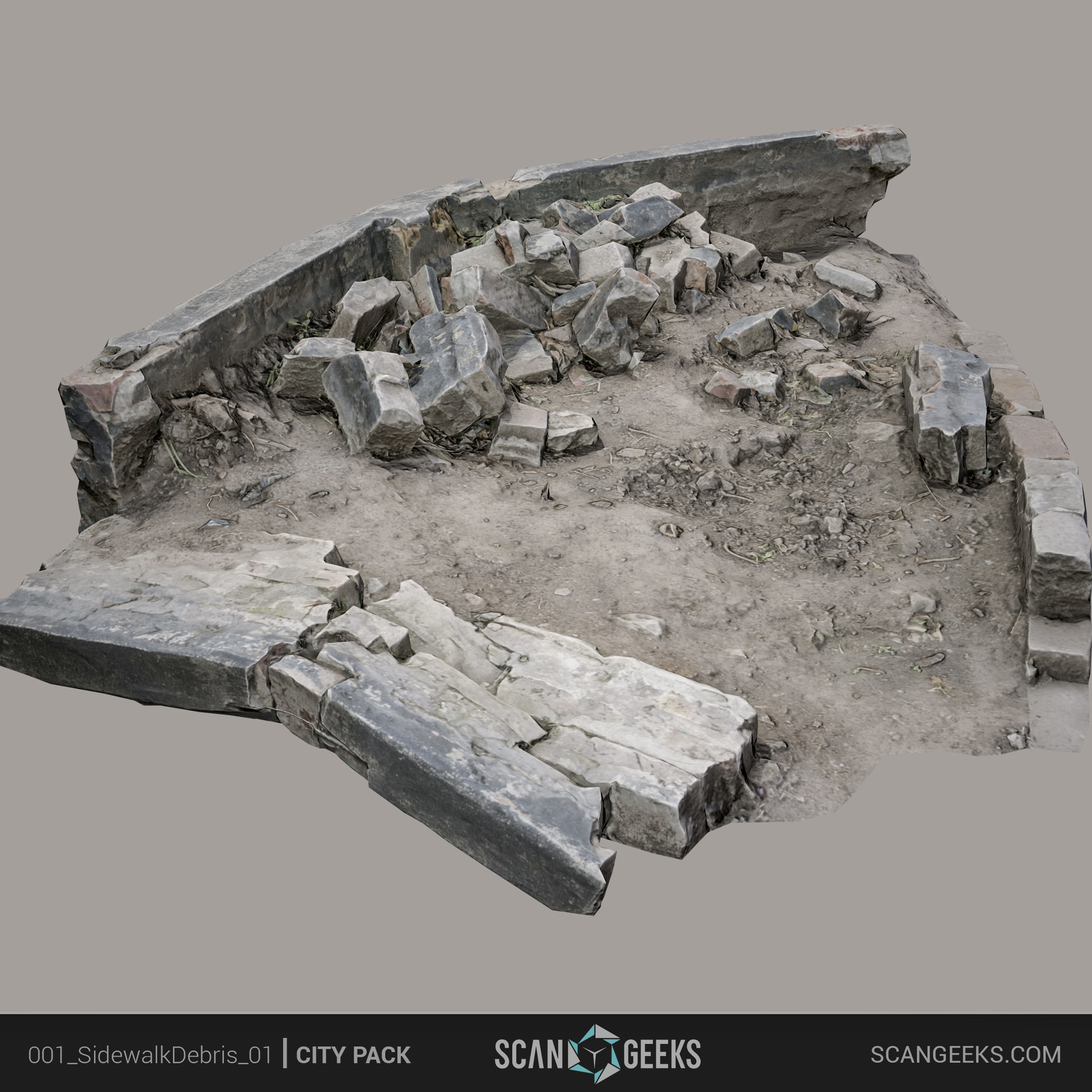 ArtStation - Sidewalk Debris - Photogrammetry Asset PhotoScan | Game Assets
