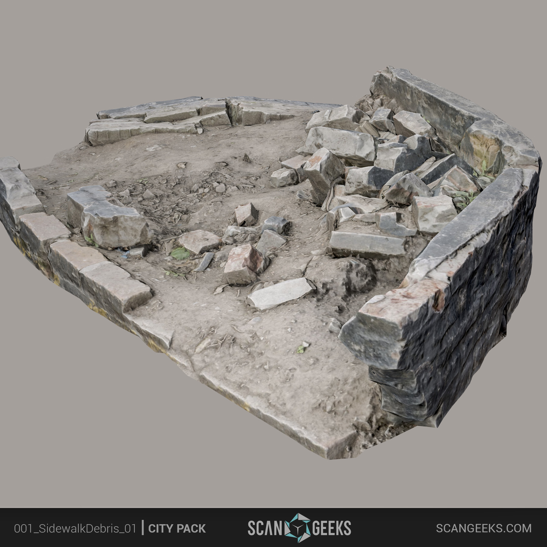 ArtStation - Sidewalk Debris - Photogrammetry Asset PhotoScan | Game Assets