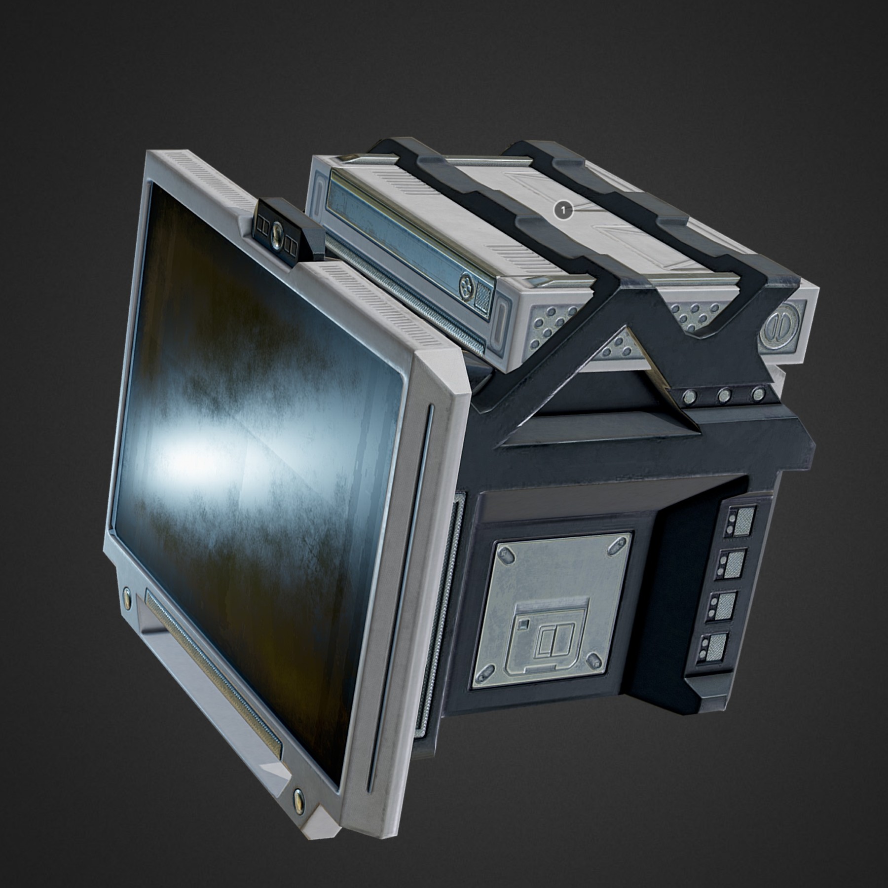 ArtStation - Sci-Fi Terminal PBR game-ready asset Low-poly 3D model ...