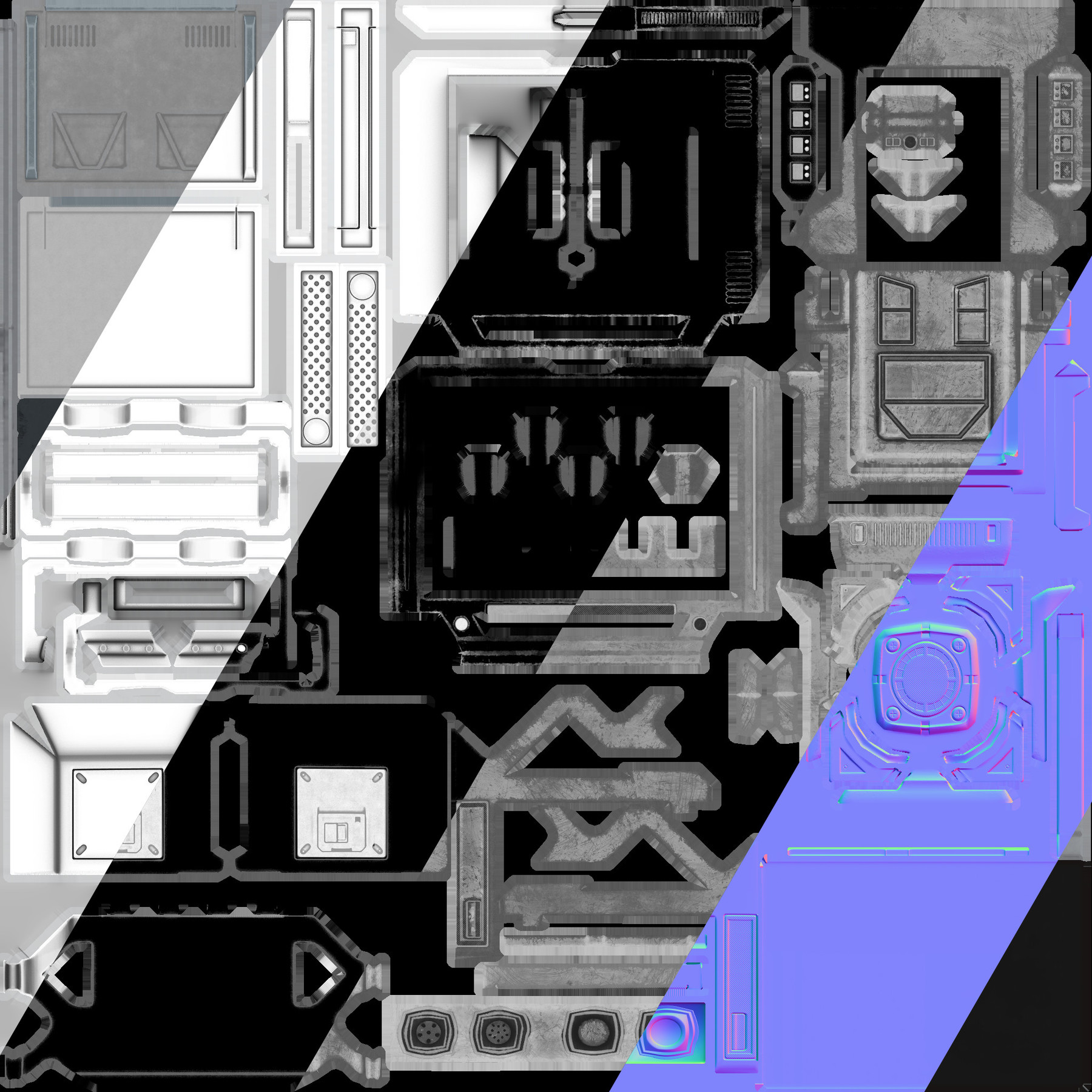 ArtStation - Sci-Fi Terminal PBR game-ready asset Low-poly 3D model ...