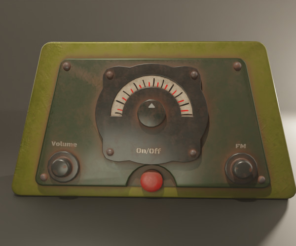ArtStation - Rusty Radio Low-poly | Game Assets