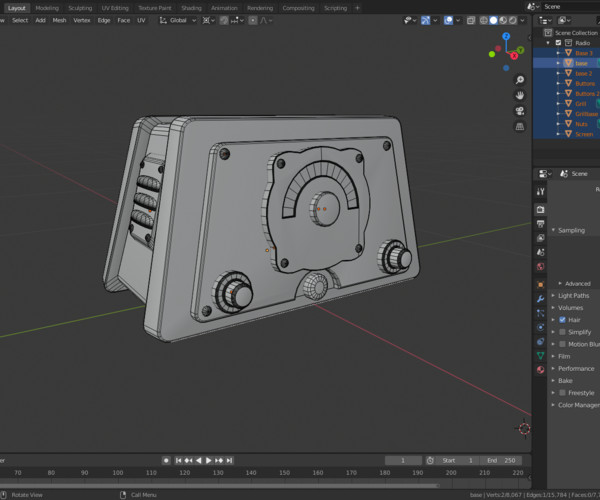 ArtStation - Rusty Radio Low-poly | Game Assets