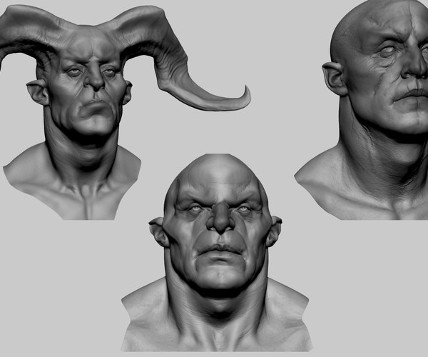 ArtStation - Creature Head Studies | Resources