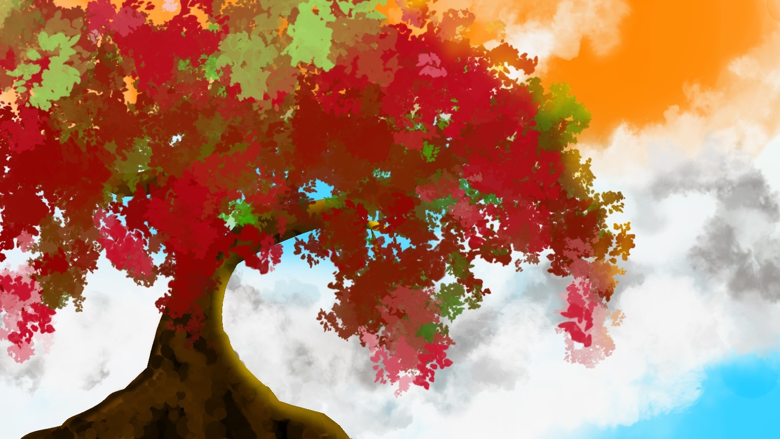 ArtStation - A tree in red | Artworks