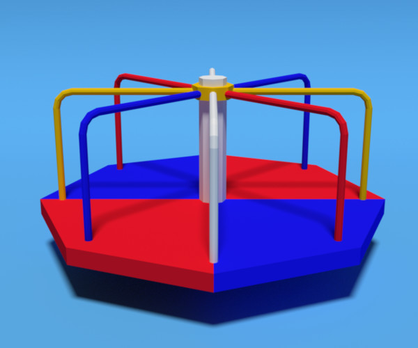 ArtStation - Low Poly Cartoon Playground Roundabout | Resources