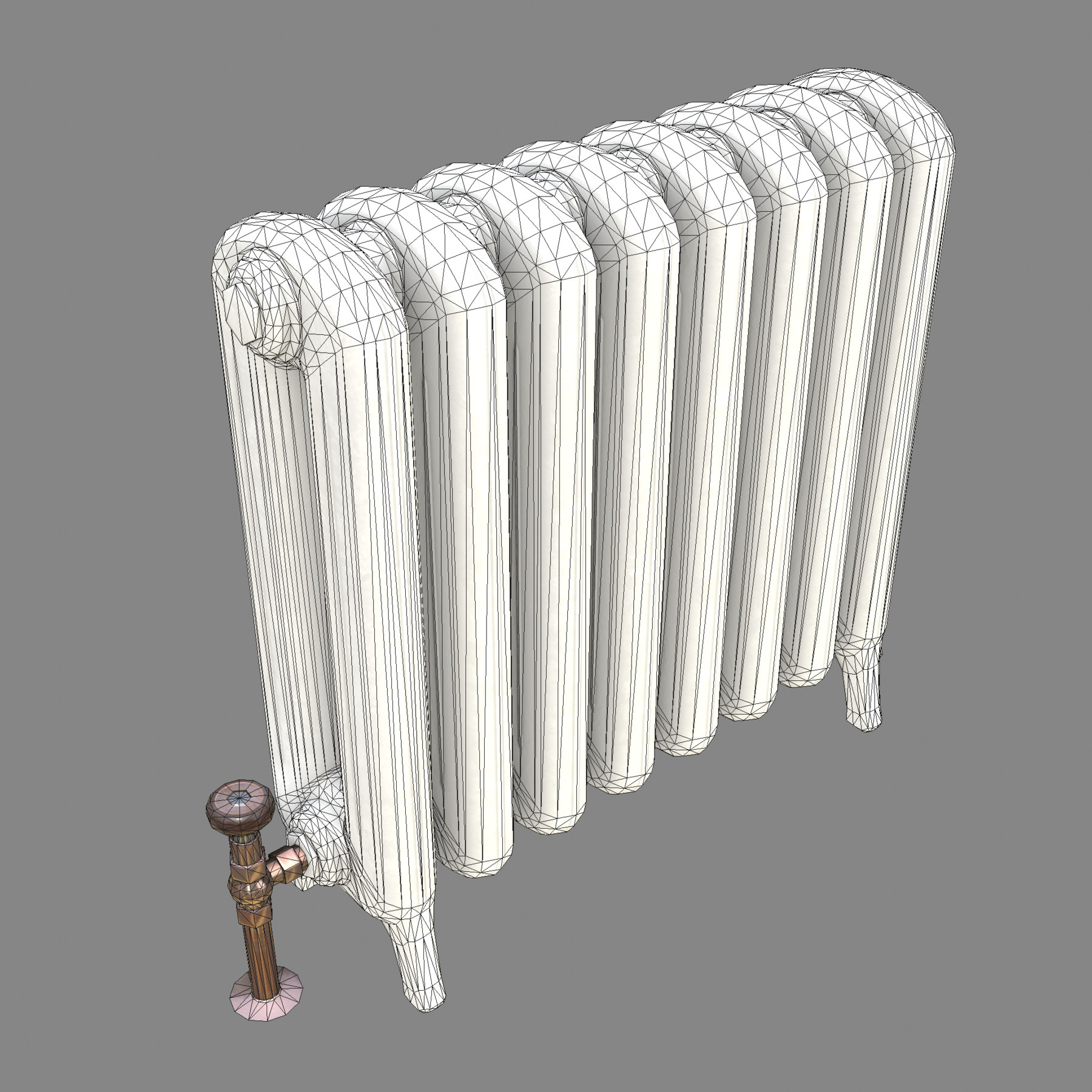ArtStation - Vintage Painted Radiator | Game Assets