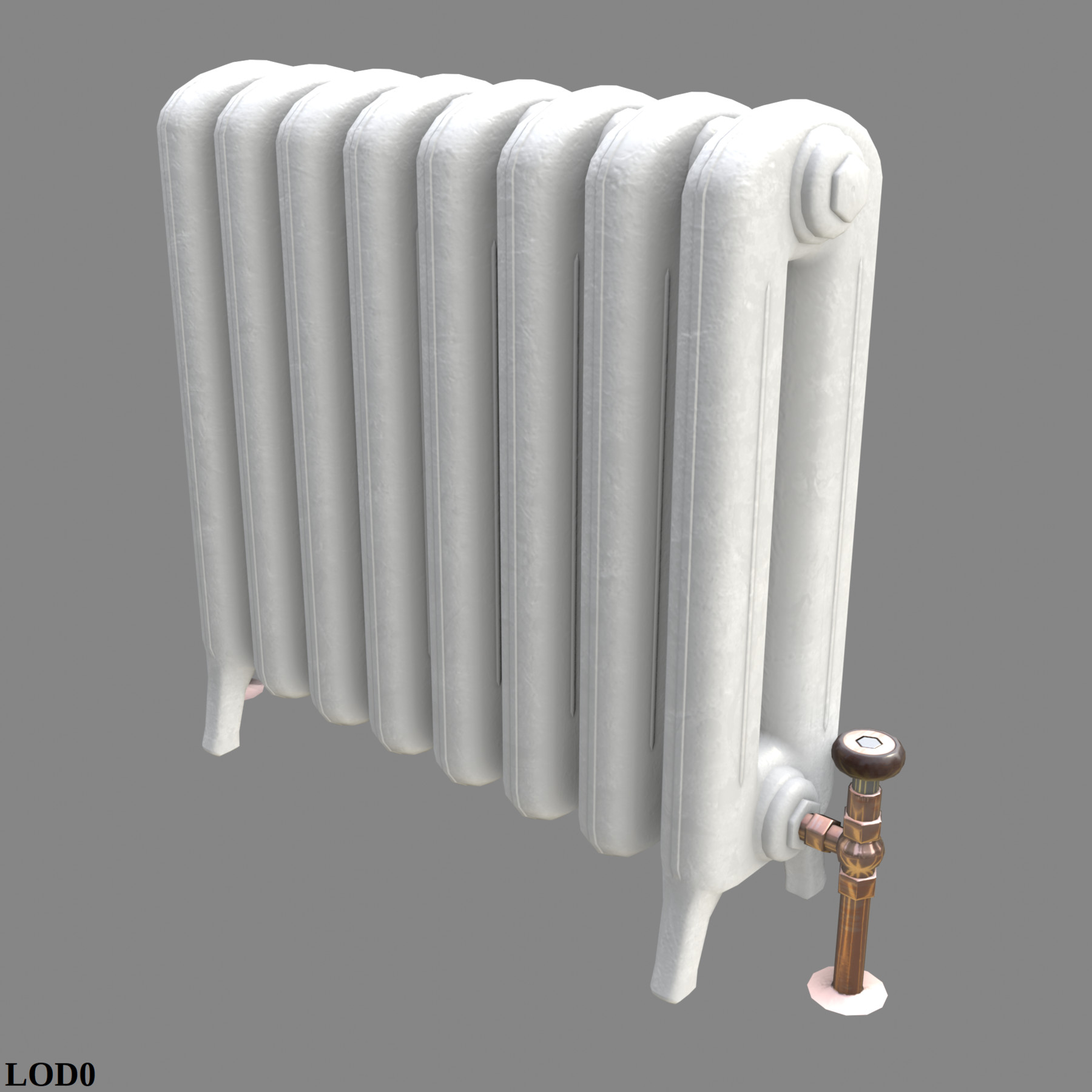 ArtStation - Vintage Painted Radiator | Game Assets