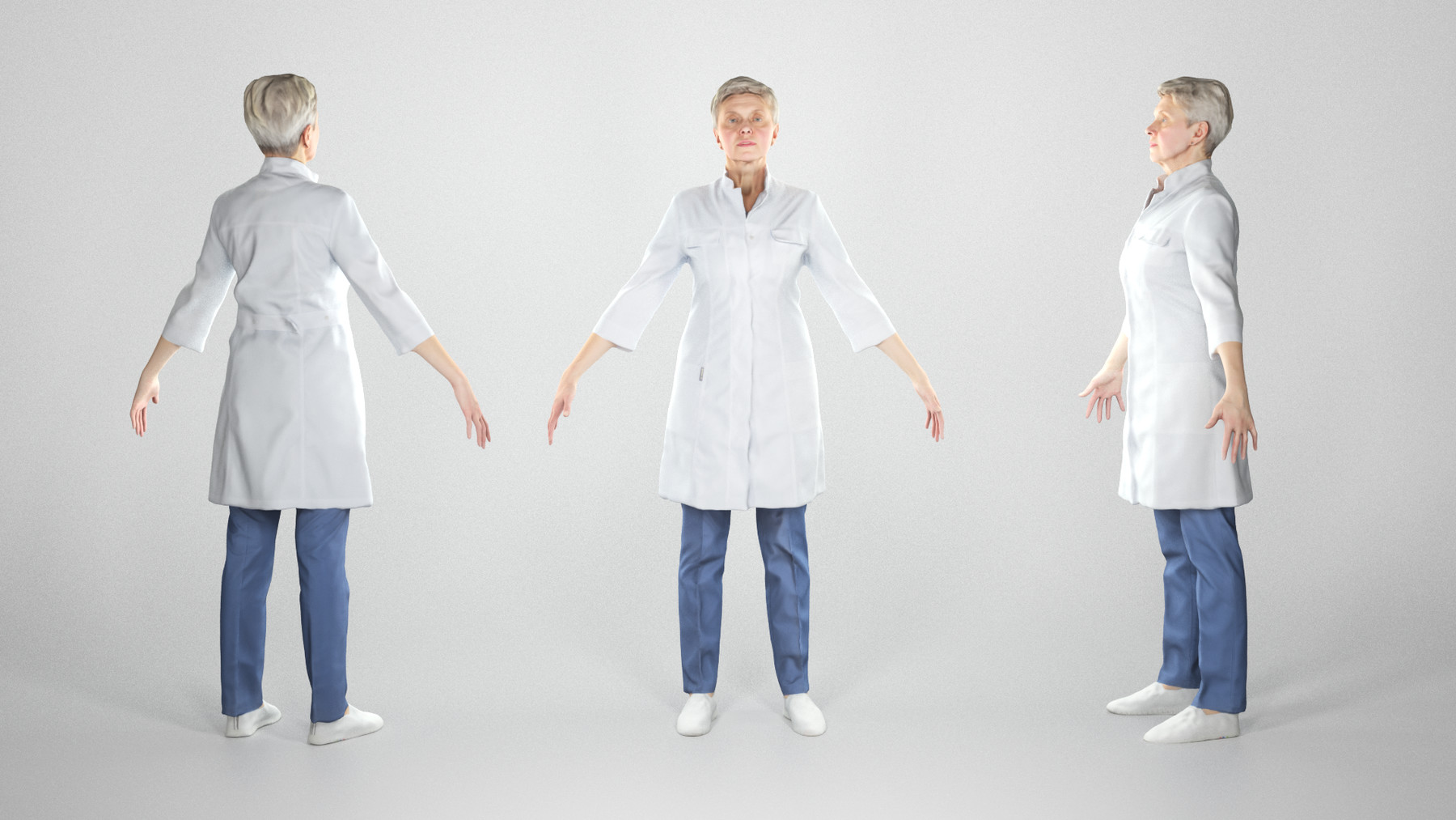 ArtStation - Adult female medical doctor in A-pose 145 | Resources