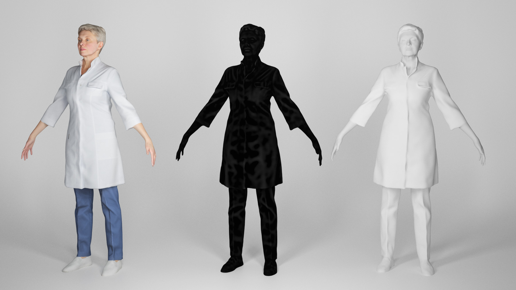 ArtStation - Adult female medical doctor in A-pose 145 | Resources