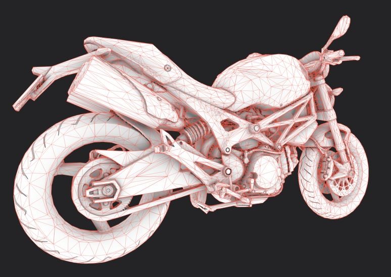 ArtStation - Ducati Monster Motorcycle PBR Gameready Realistic Low-poly ...
