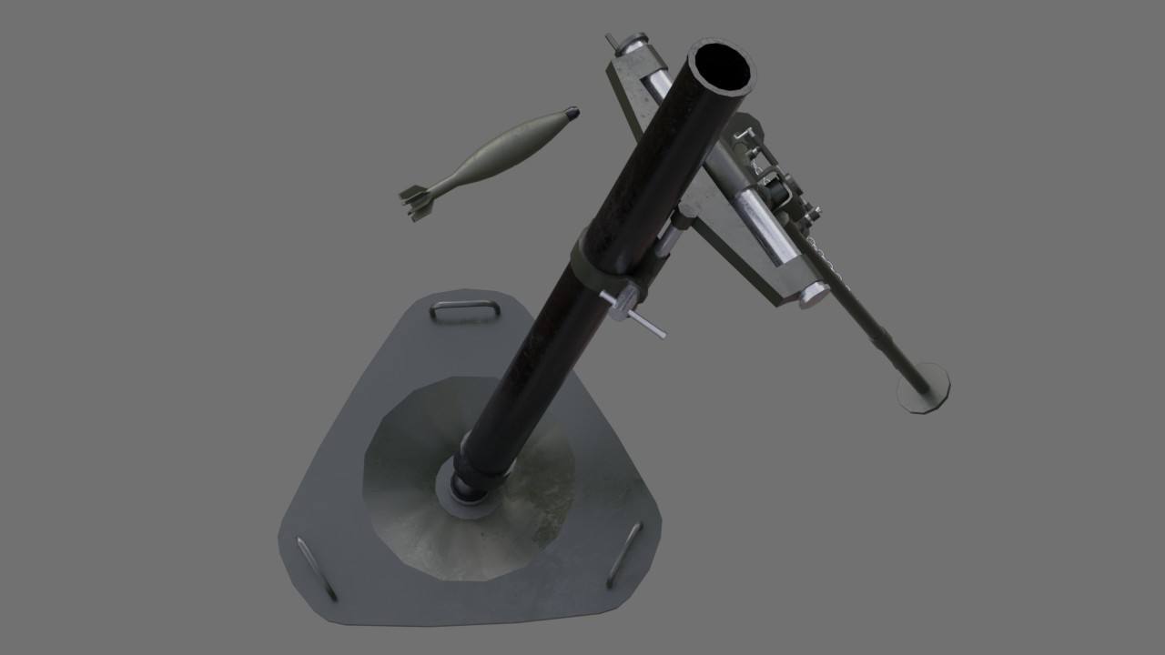 ArtStation - Mortar 1A | Game Assets