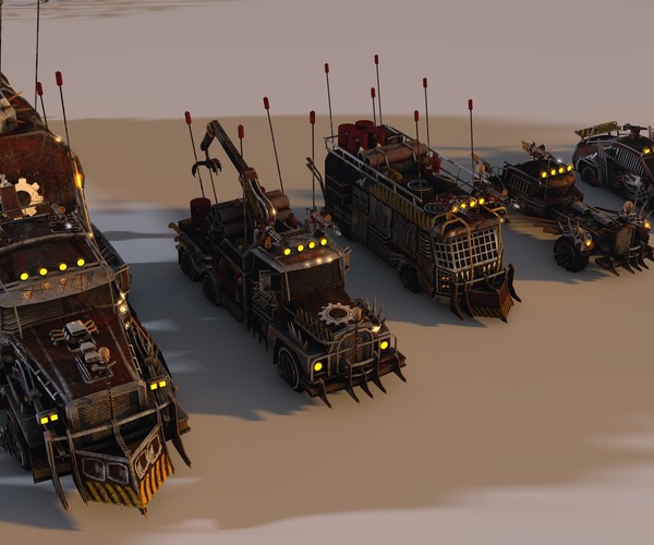ArtStation - Mega Apocalyptic Car Pack | Game Assets