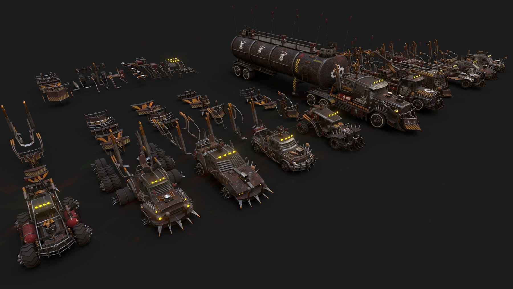 ArtStation - Mega Apocalyptic Car Pack | Game Assets