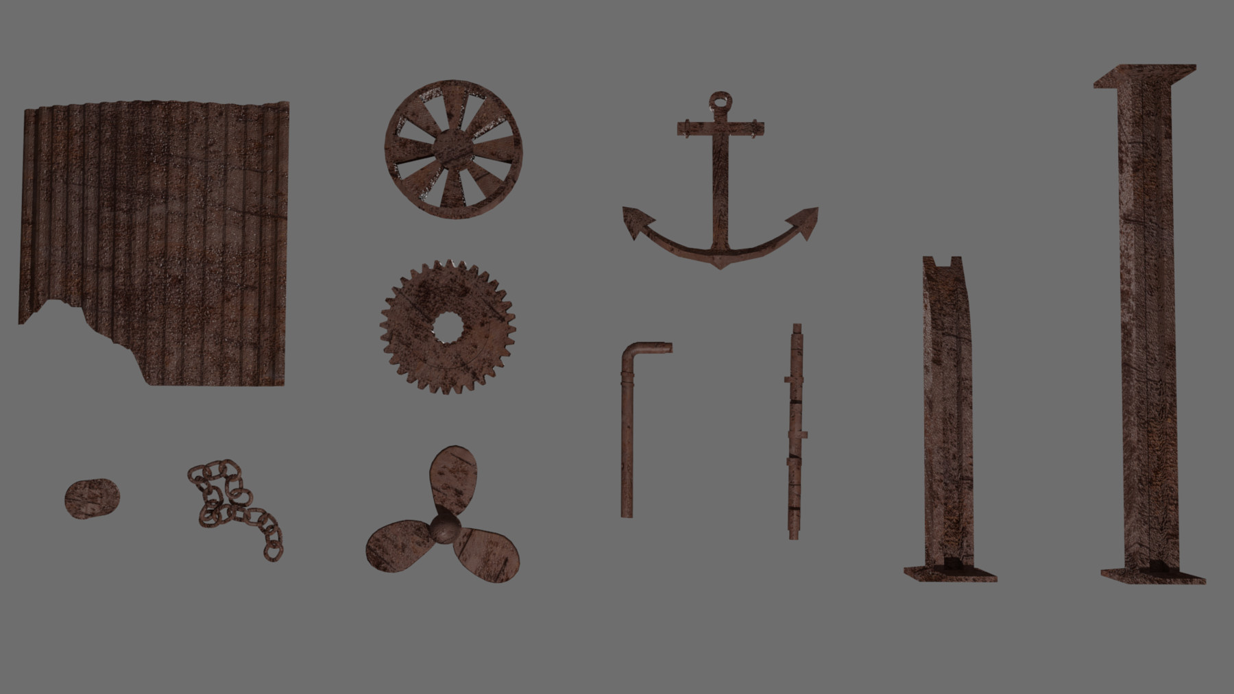ArtStation - Rust metal material | Game Assets