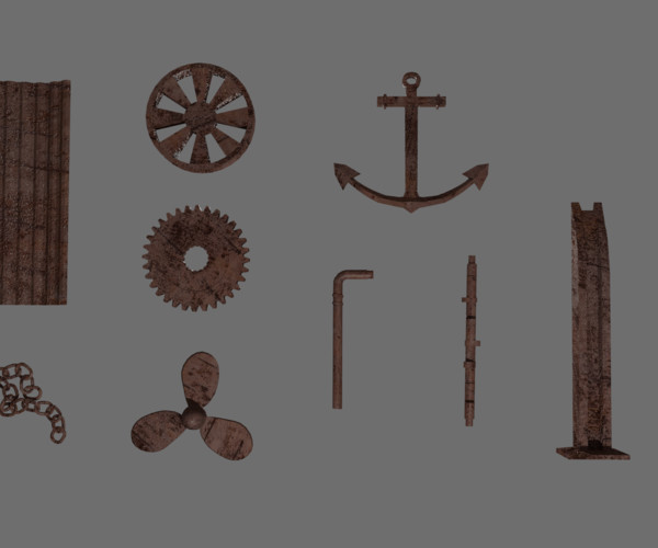 ArtStation - Rust metal material | Game Assets