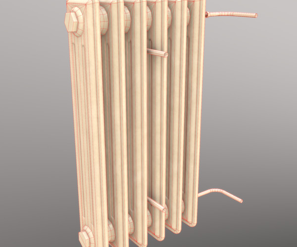 ArtStation - Old Tall Radiator Cream | Game Assets