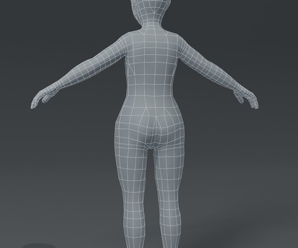 ArtStation - Girl Kid Child Body Base Mesh 3D Model | Game Assets