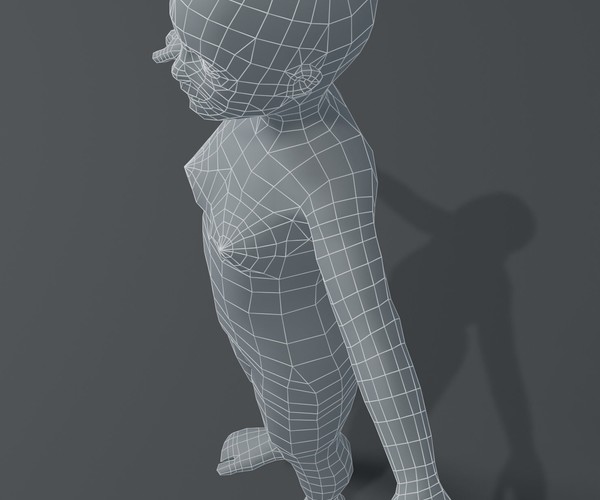 ArtStation - Girl Kid Child Body Base Mesh 3D Model | Game Assets