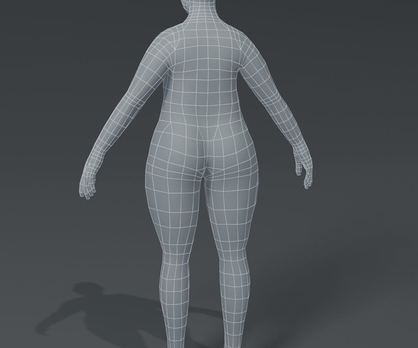 ArtStation - Female Body Fat Base Mesh 3D Model | Game Assets