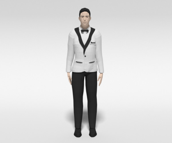 ArtStation - Low Poly Man in Suit | Resources