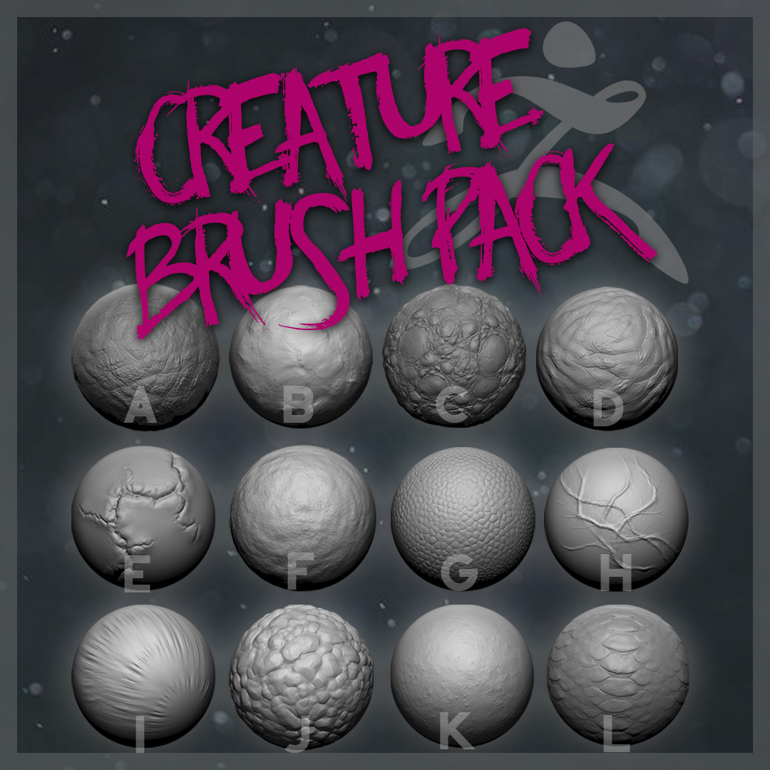 ArtStation - 12 Brushes Creature Skin Pack! | Brushes