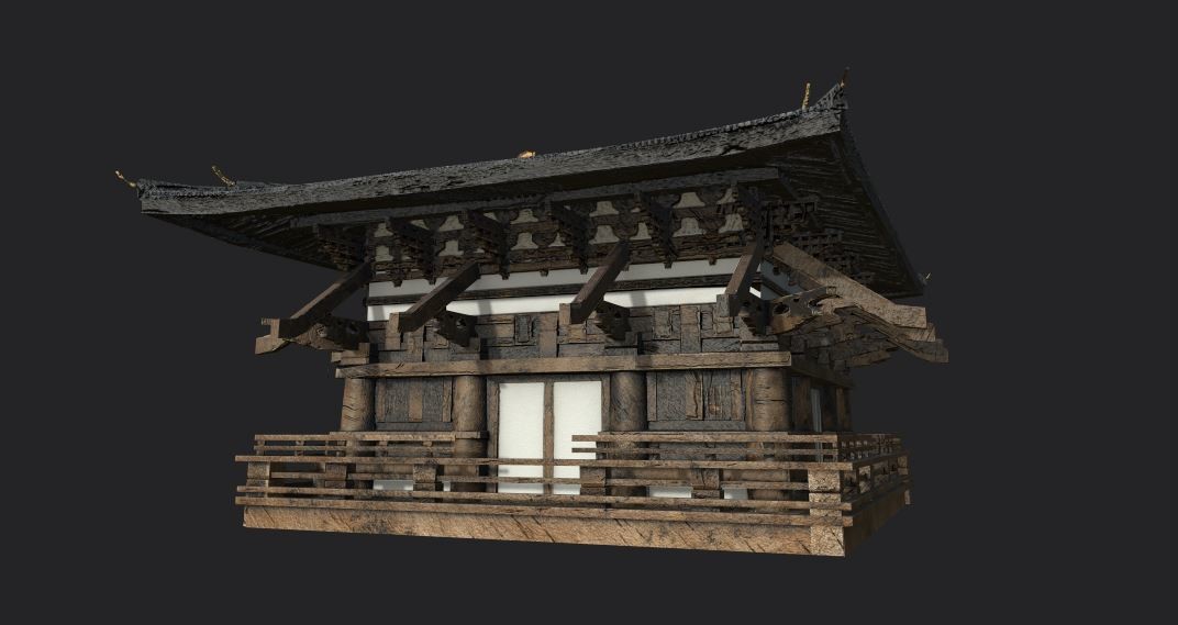 ArtStation - japanese house-PBR Low-poly 3D model | Game Assets