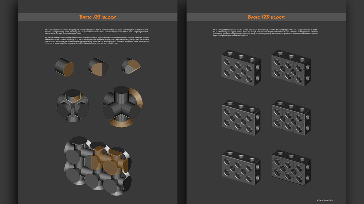 Frank Oczus Jr Boolean Sub D Hard Surface Modeling 123 Blocks Tutorial And Models
